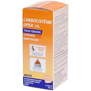 CARBOCISTÉINE 5% Toux Grasse Adulte - Sirop sans sucre 200 ml - Redcare ...