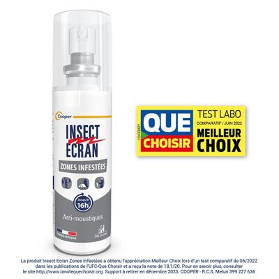 INSECT ÉCRAN Zones Infestées Répulsif Anti-Moustiques Spray Peau ...