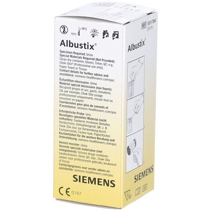 Siemens ALBUSTIX® Bandelettes réactives 50 pc(s) - Redcare Pharmacie