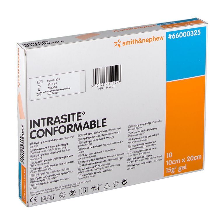 INTRASITE Hydrogel Pansement conforme 10 cm x 20 cm 10 pc(s) - Redcare ...