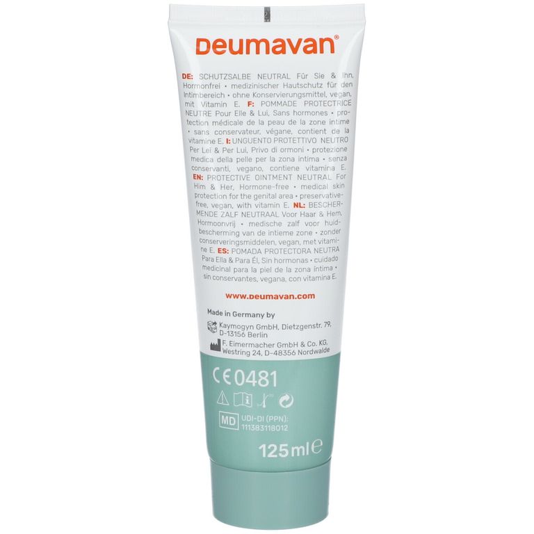 Deumavan® Pommade protectrice Intime Nature 125 ml - Redcare Pharmacie