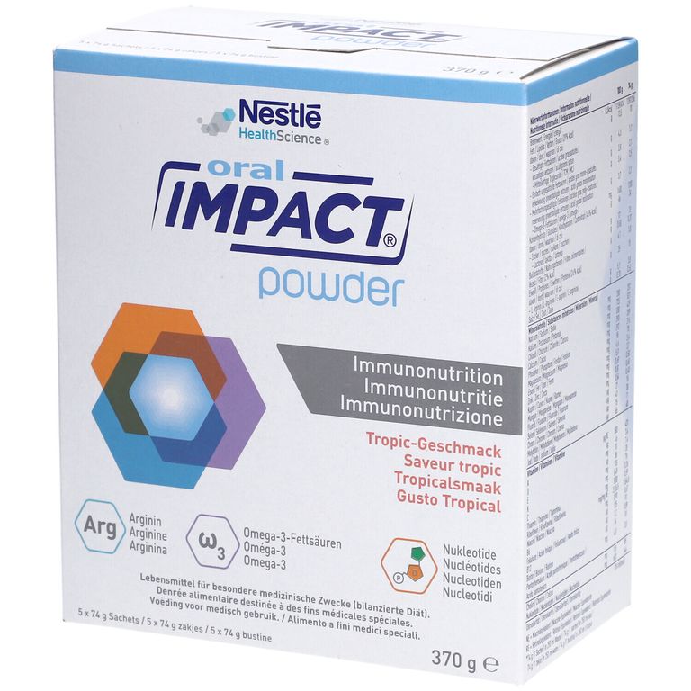 NESTLE Oral Impact® Powder Immunonutrition saveur Tropical 74 g ...