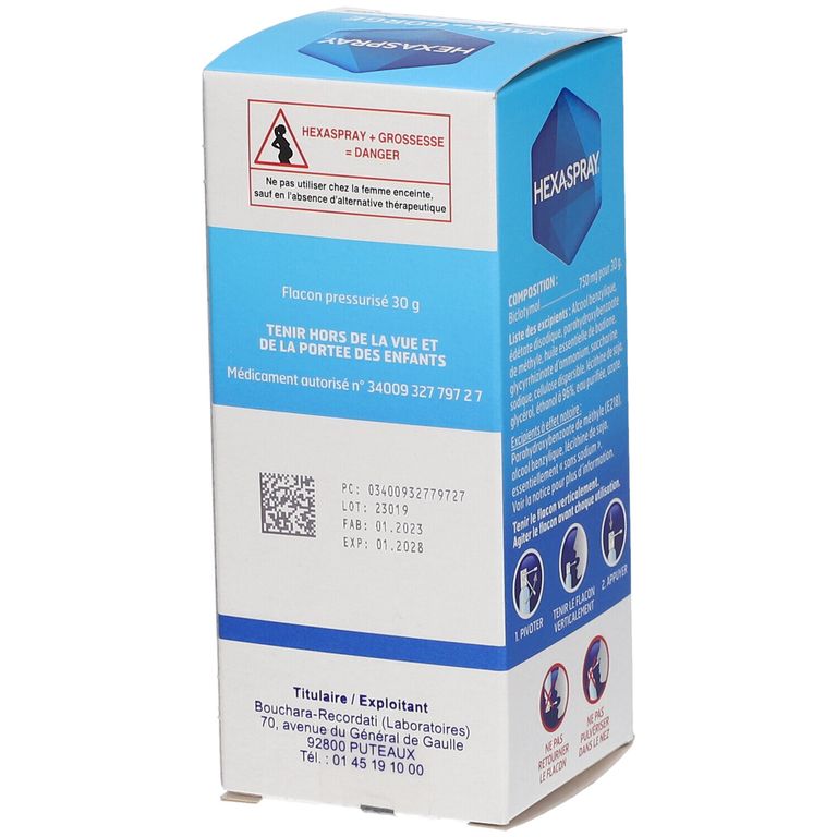 Hexaspray® Biclotymol 30 g - Redcare Pharmacie
