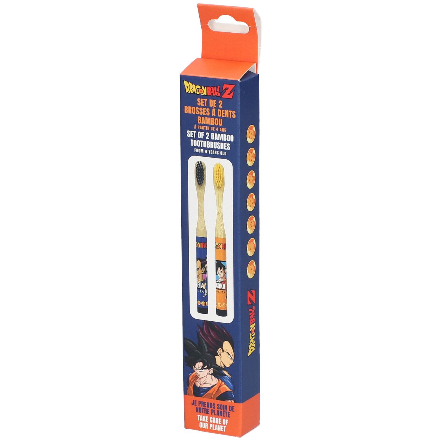 DRAGON BALL Z Set de 2 brosses à dents bambou 4 ans et + 2 pc(s ...