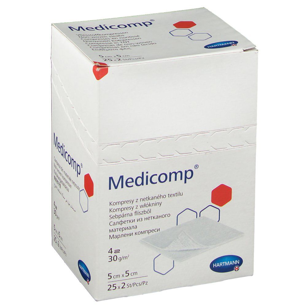 Hartmann Medicomp® Stérile Compresse 5 cm x 5 cm 2x25 pc(s) - Redcare ...