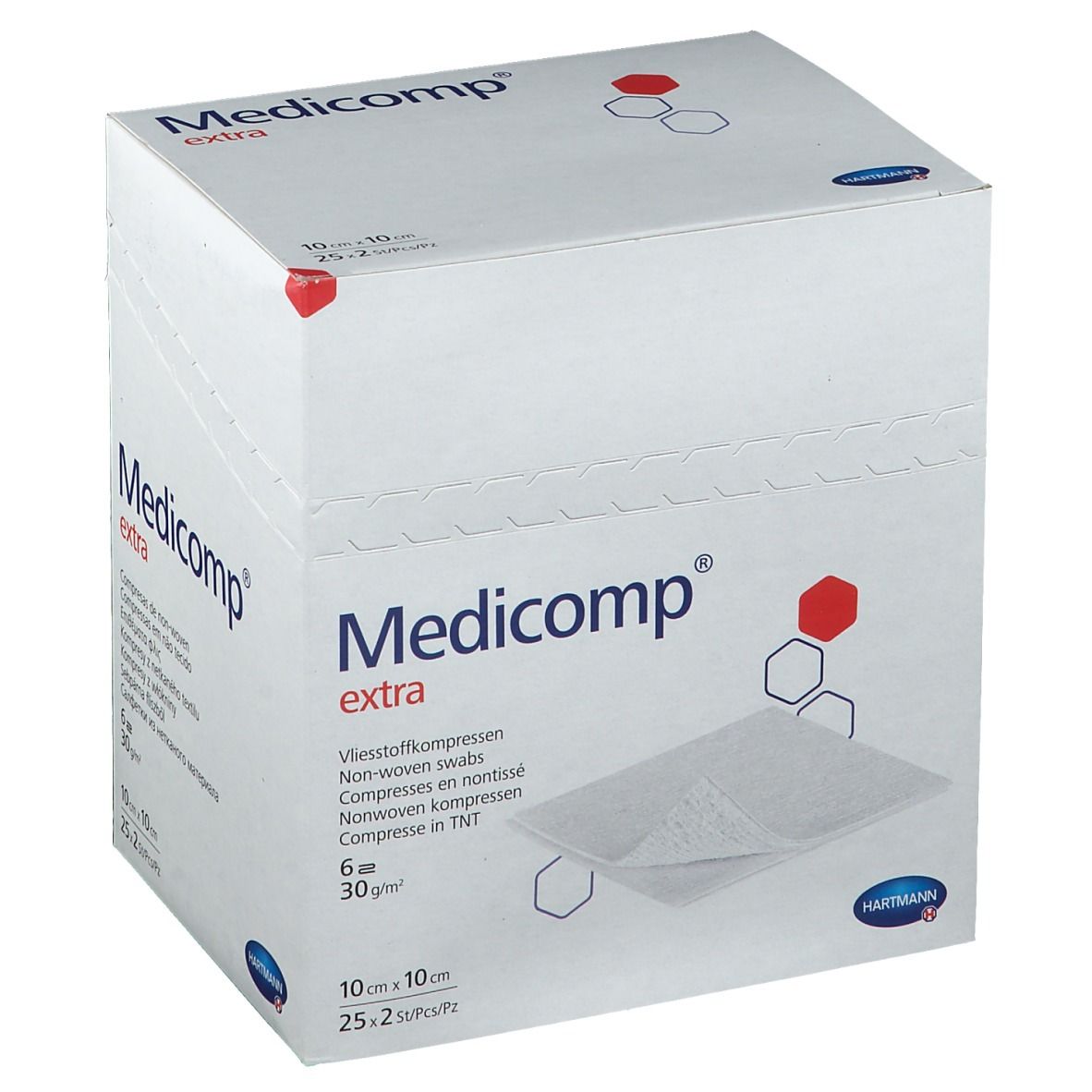 Hartmann Medicomp Stérile Compresse 6 Plis 10 x 10cm 421735 50 pc(s ...