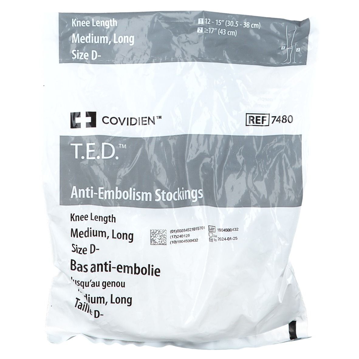 Ted Bas Genou 74800 M Xlong Blanc 1 pc(s) - Redcare Pharmacie