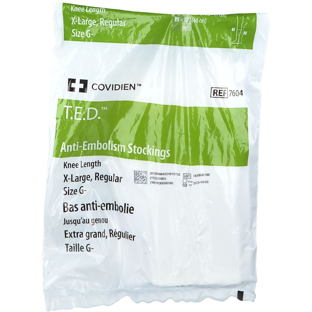 Ted Bas Genou 76040 XL Regular Blanc 1 pc(s) - Redcare Pharmacie