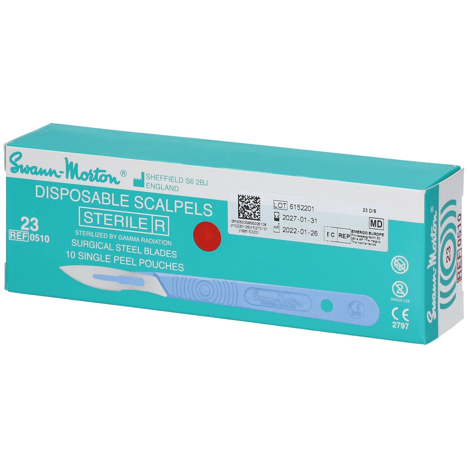 SWANN-MORTON® Scalpels stériles à usage unique 10 pc(s) - Redcare Pharmacie