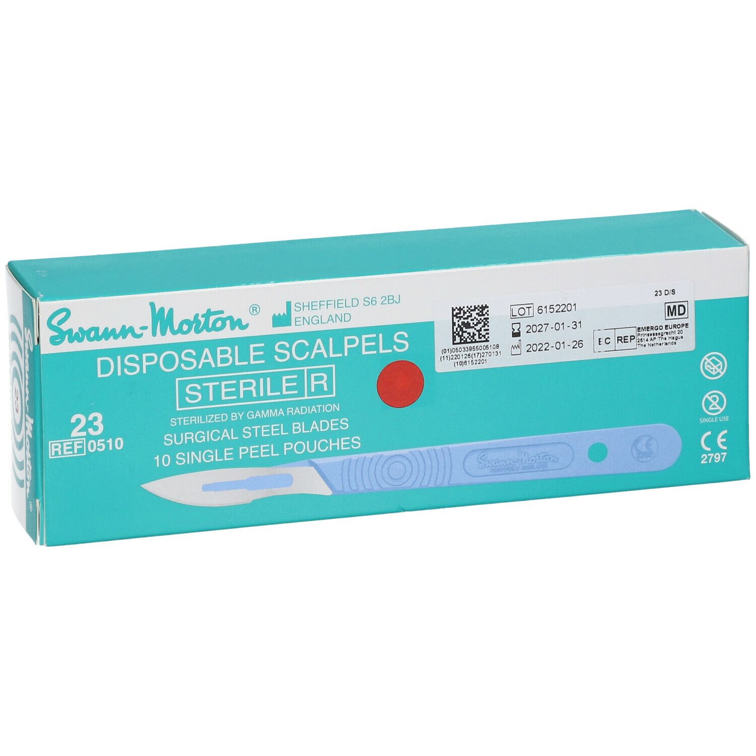 SWANN-MORTON® Scalpels stériles à usage unique 10 pc(s) - Redcare Pharmacie