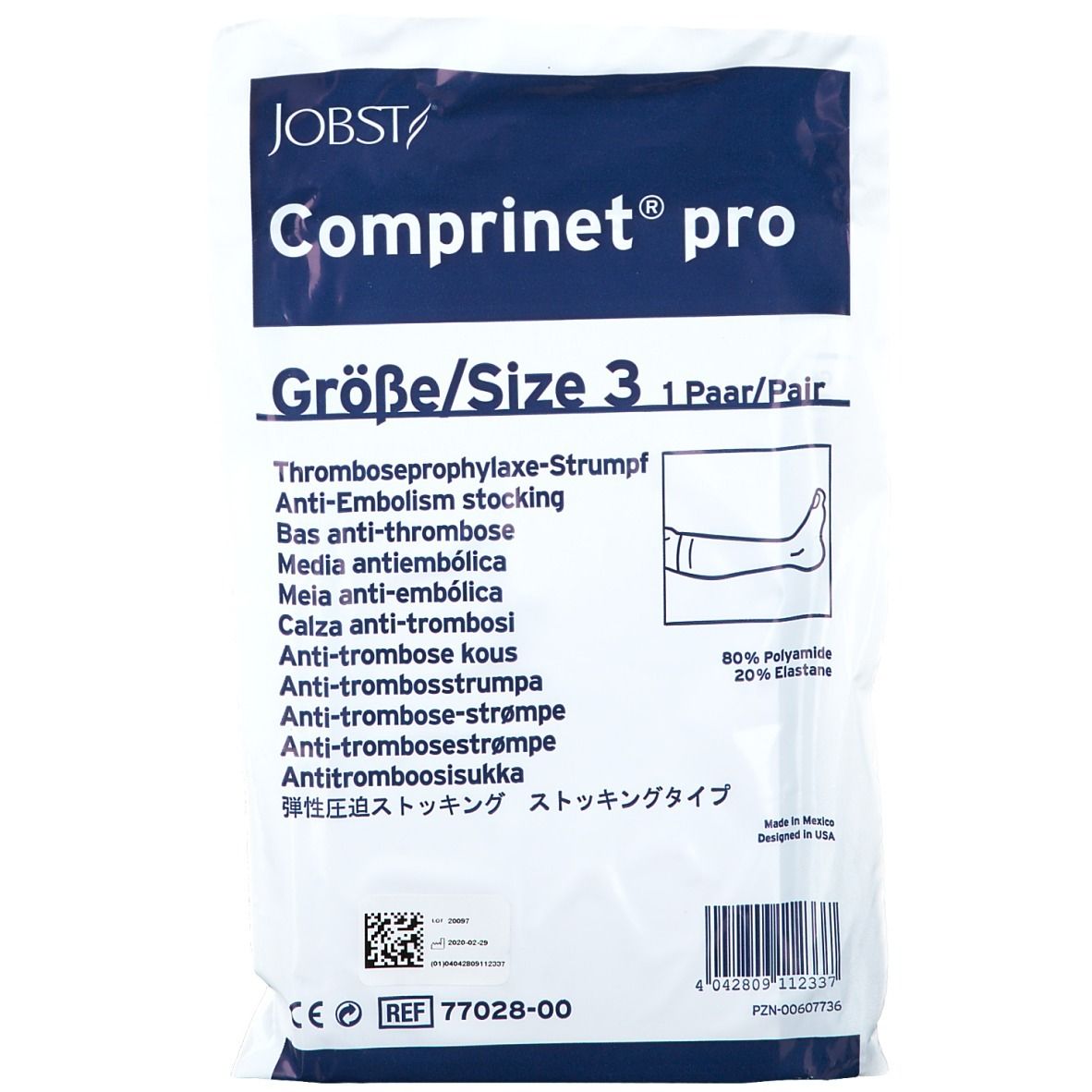 Comprinet Pro Genou M3 77028 Blanc 2 pc(s) - Redcare Pharmacie