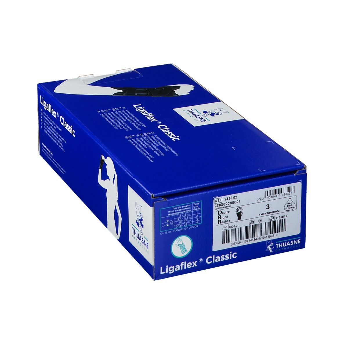 Thuasne Ligaflex® Classic Poignet Droite Noire T3 1 pc(s) - Redcare ...