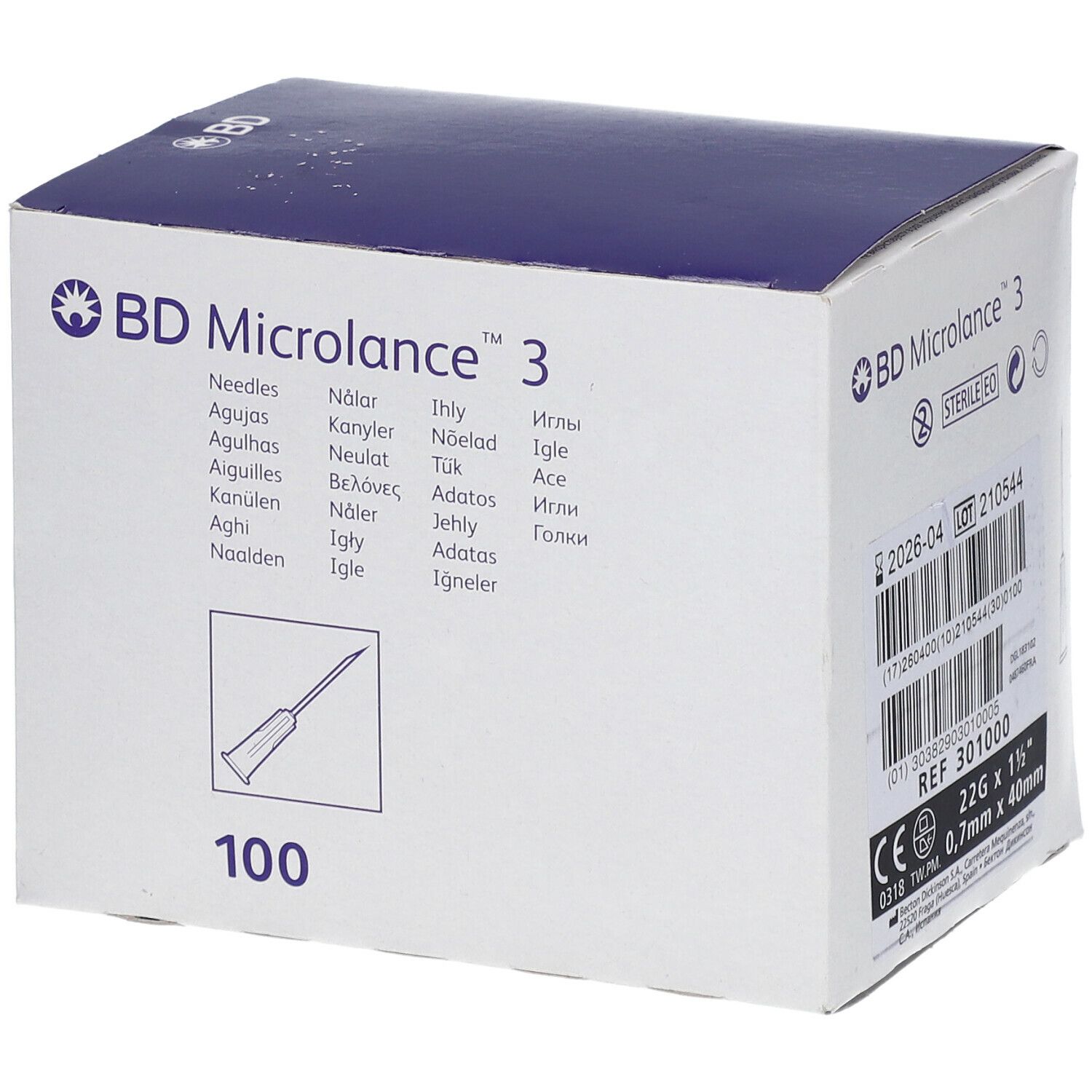 BD Microlance 3 22G 0,7 x 40 mm 100 pc(s) - Redcare Pharmacie