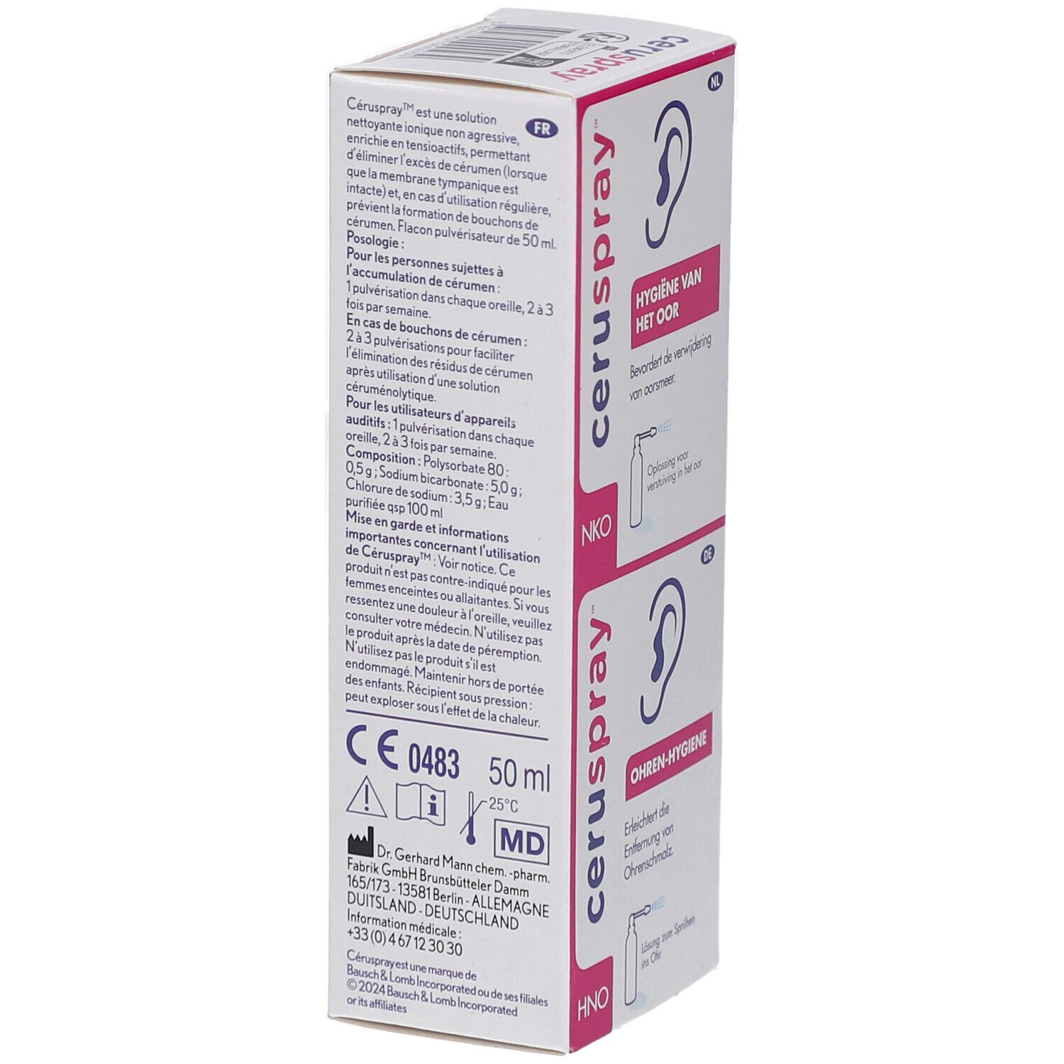 Ceruspray® Solution pour pulvérisation auriculaire 50 ml - Redcare ...