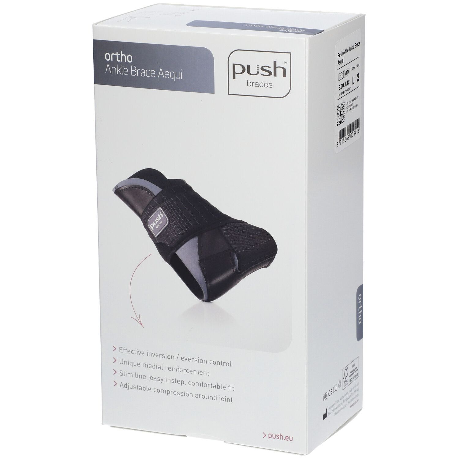 Push Ortho Aequi Orthèse De Cheville Gauche 31-34cm T2 1 pc(s ...