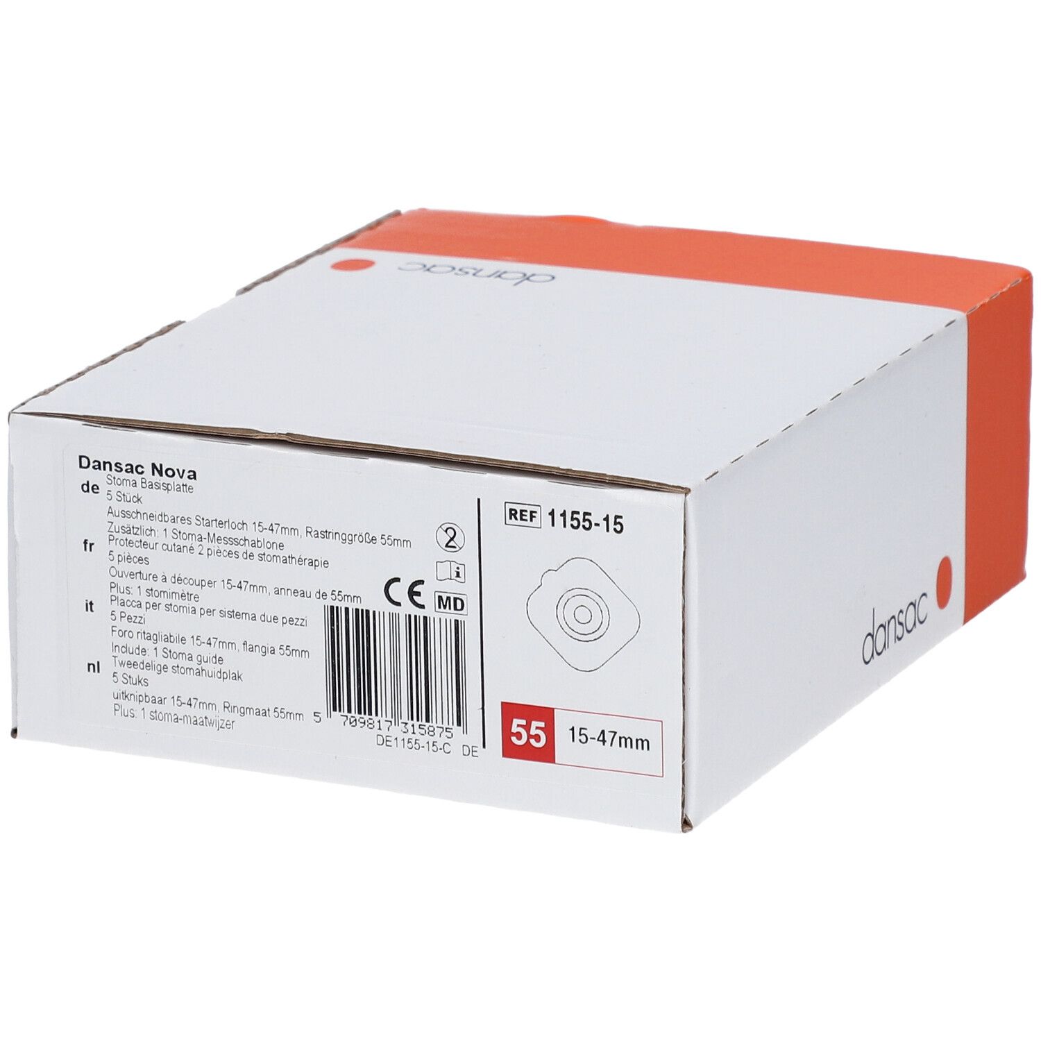 Dansac Nova 2 Plaques 15-47Mm 1155-15 5 pc(s) - Redcare Pharmacie