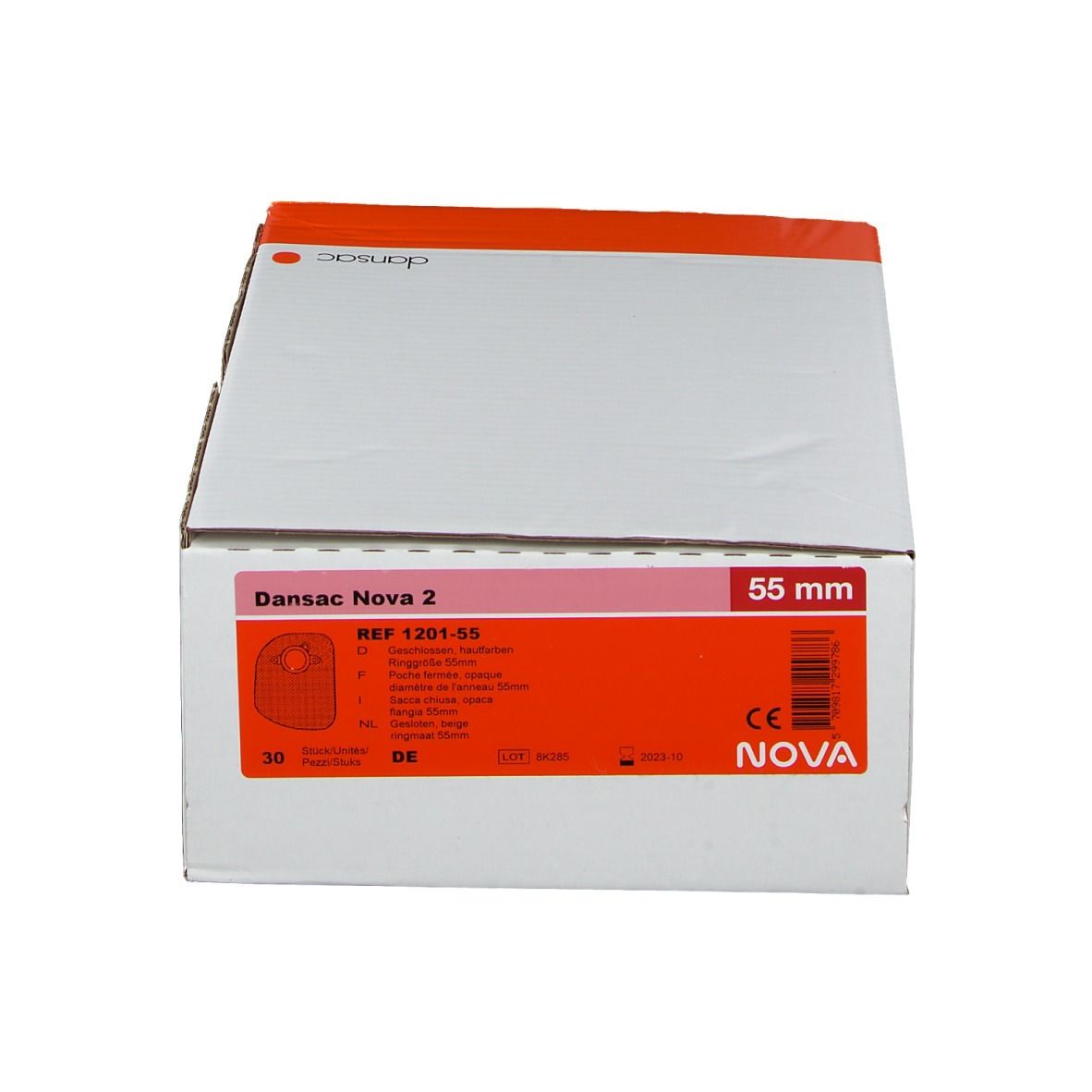 Dansac Nova 2 Colo.Btl.peau 55 mm 30 pc(s) - Redcare Pharmacie