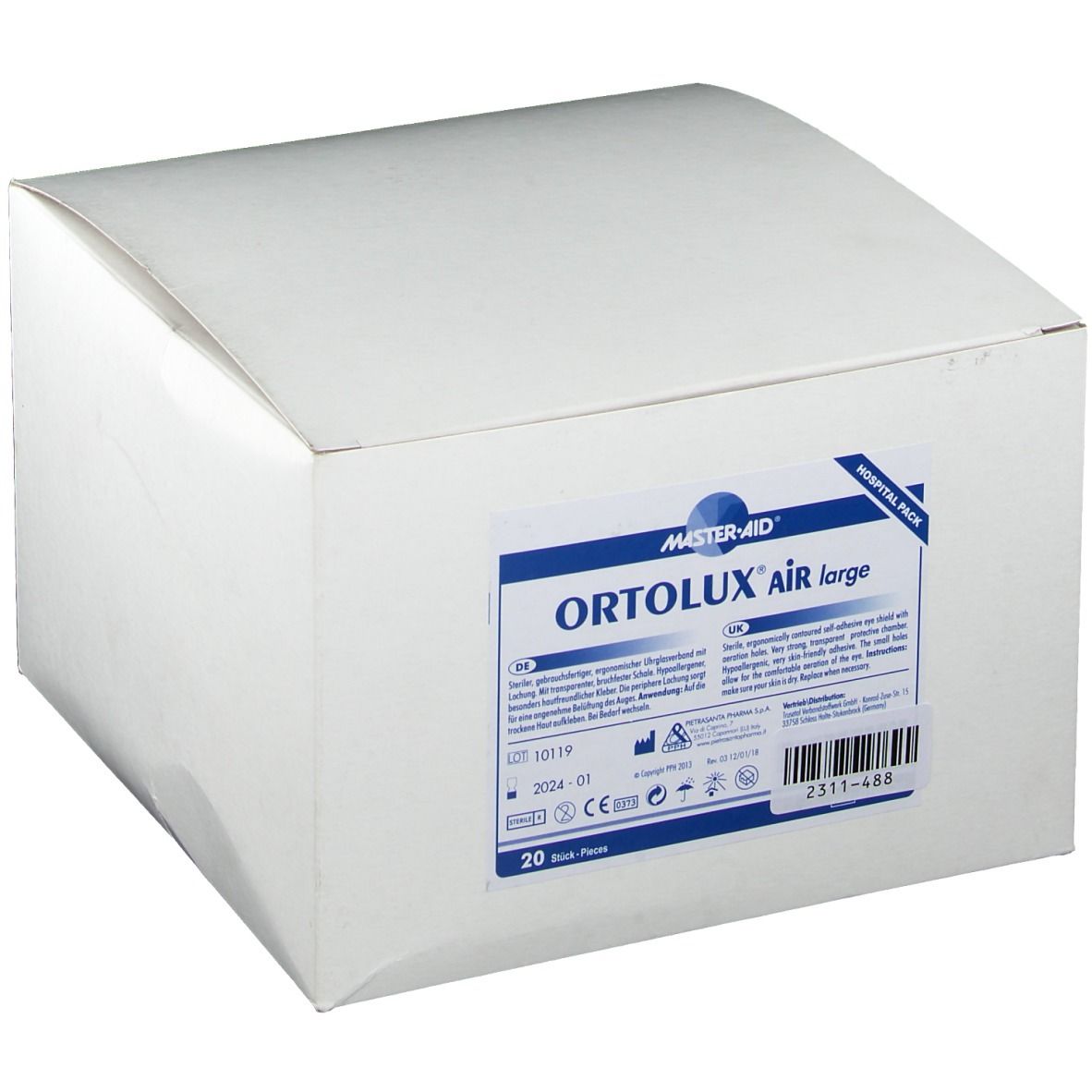 Ortolux Air Large Coque Transparent 20 pc(s) - Redcare Pharmacie