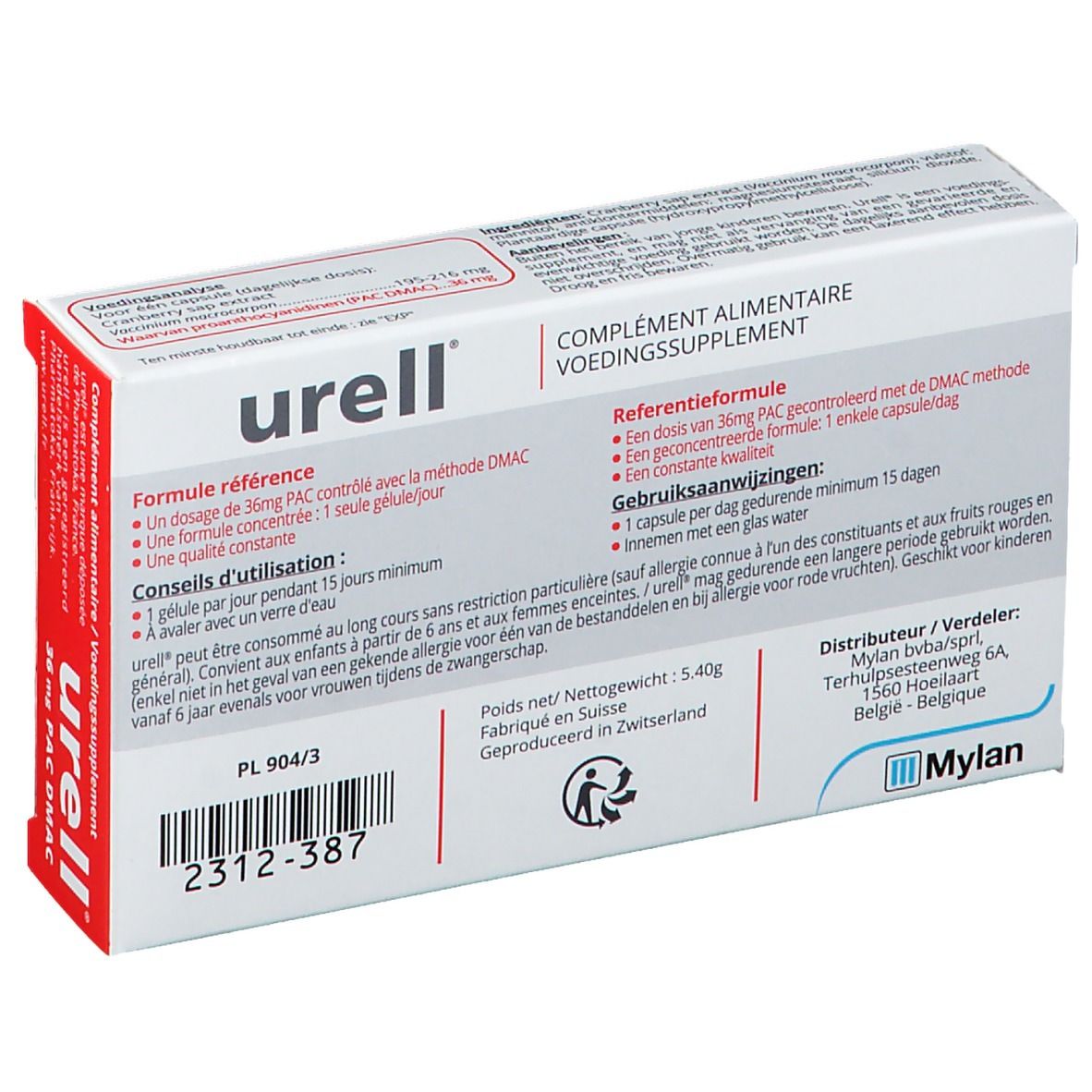 Urell® 36 mg PAC BL-DMAC 15 pc(s) - Redcare Pharmacie