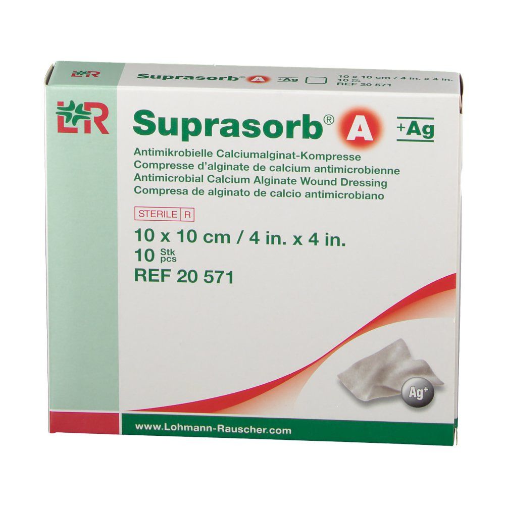 Suprasorb A+Ag 10 x 10cm 20571 10 pc(s) - Redcare Pharmacie
