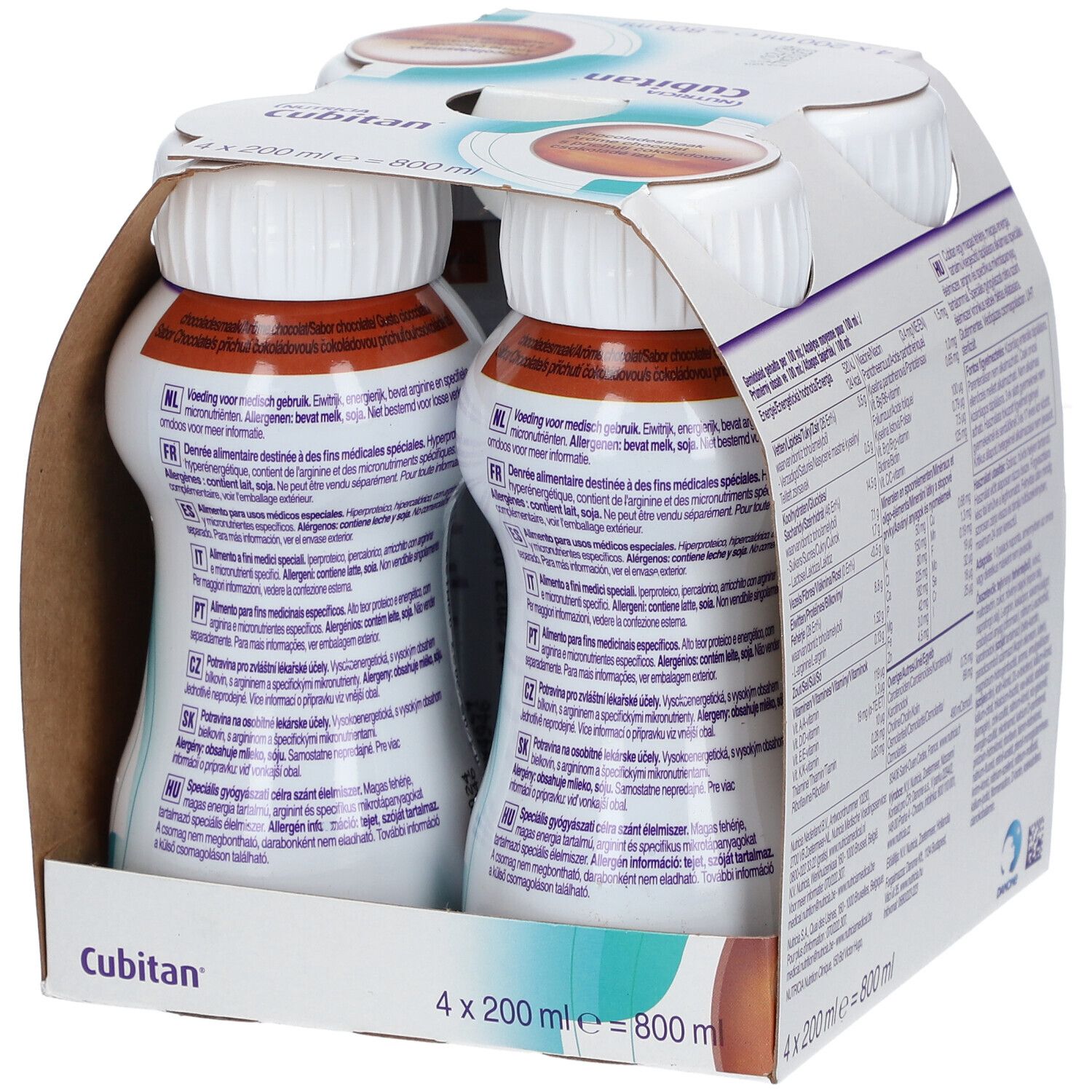 Cubitan Chocolat 4x200 ml - Redcare Pharmacie