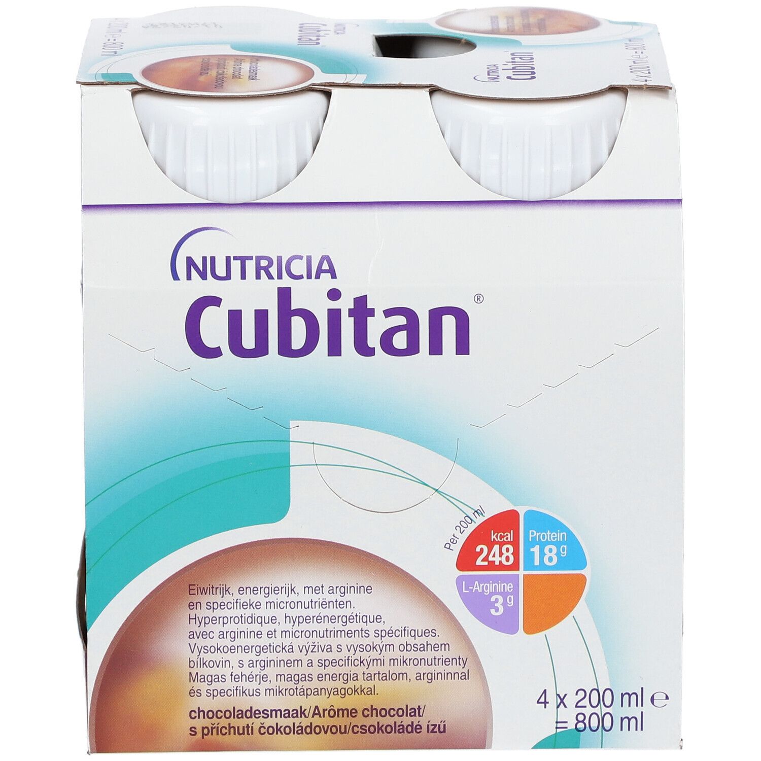 Cubitan Chocolat 4x200 ml - Redcare Pharmacie