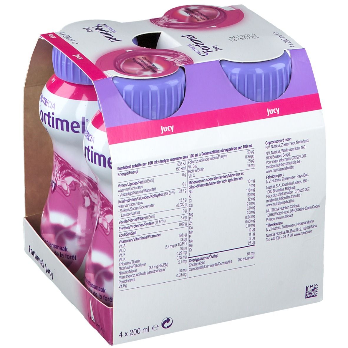 NUTRICIA Fortimel® Jucy Arôme fruits de la forêt 4x200 ml - Redcare ...