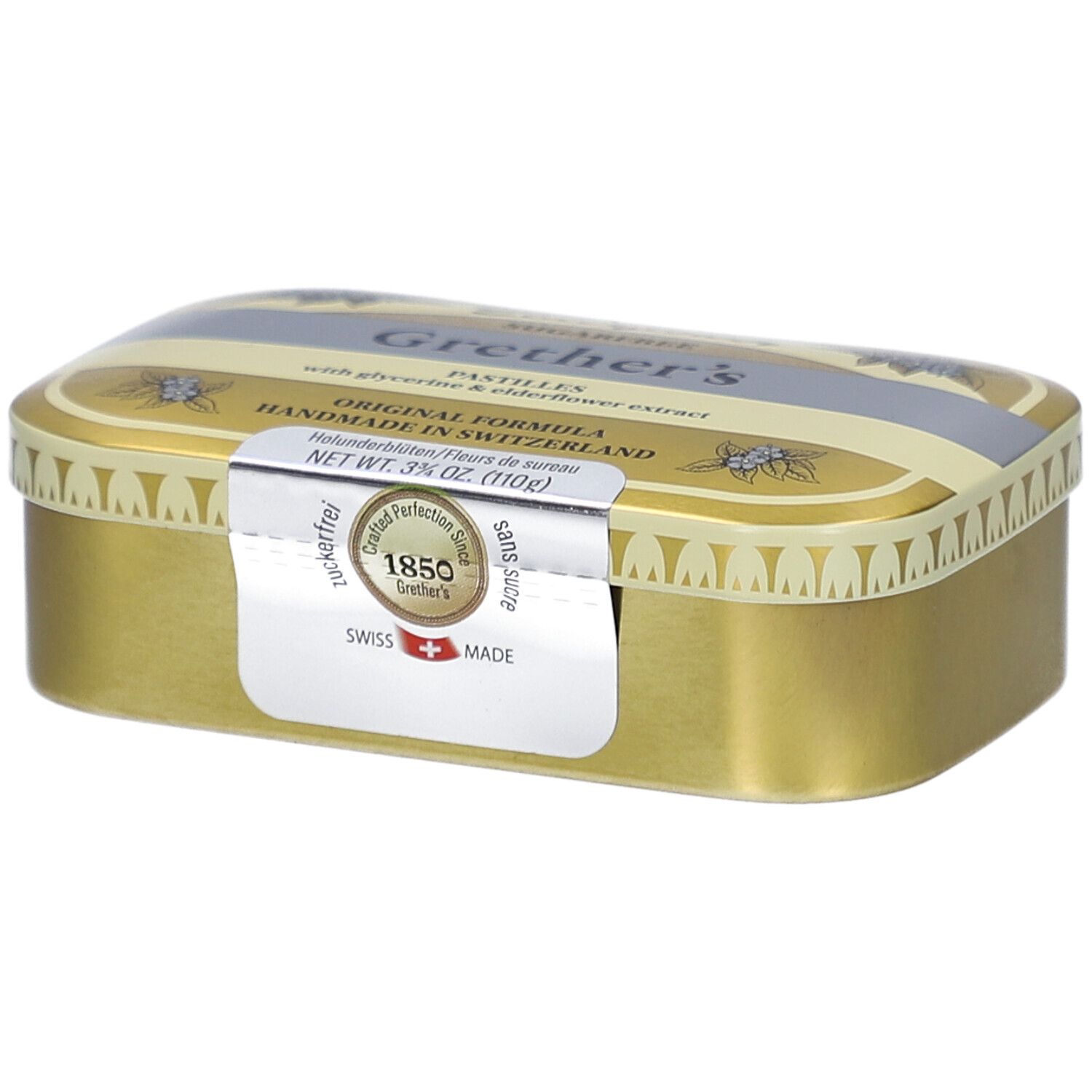 Grethers Pastilles Elderflower Sans Sucre 110 g - Redcare Pharmacie