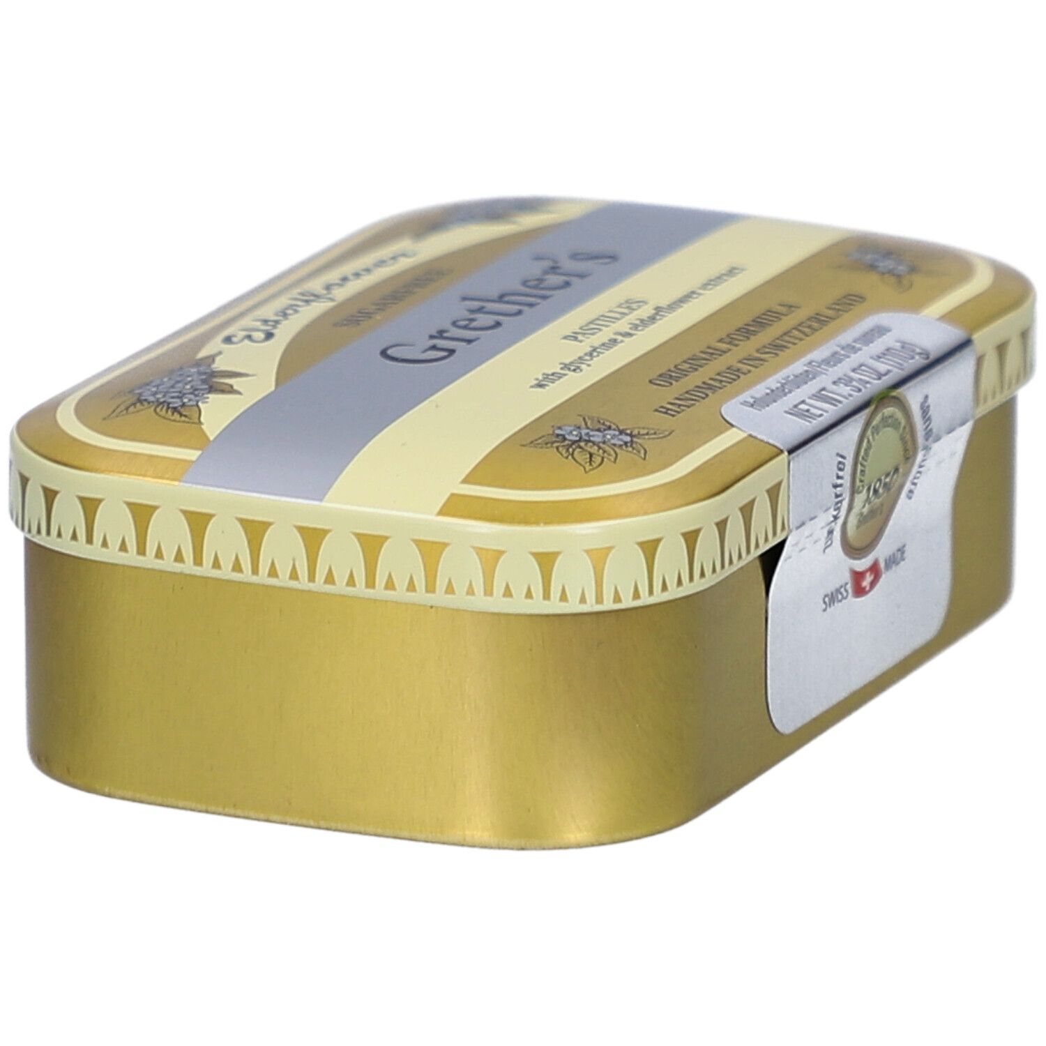 Grethers Pastilles Elderflower Sans Sucre 110 g - Redcare Pharmacie