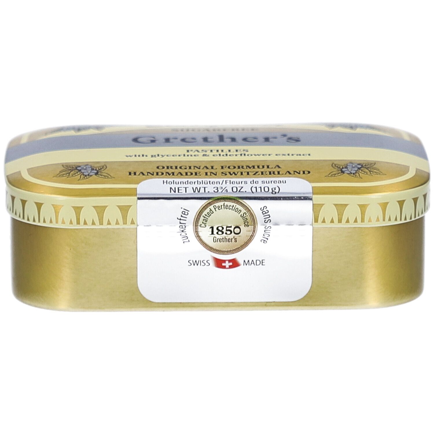 Grethers Pastilles Elderflower Sans Sucre 110 g - Redcare Pharmacie