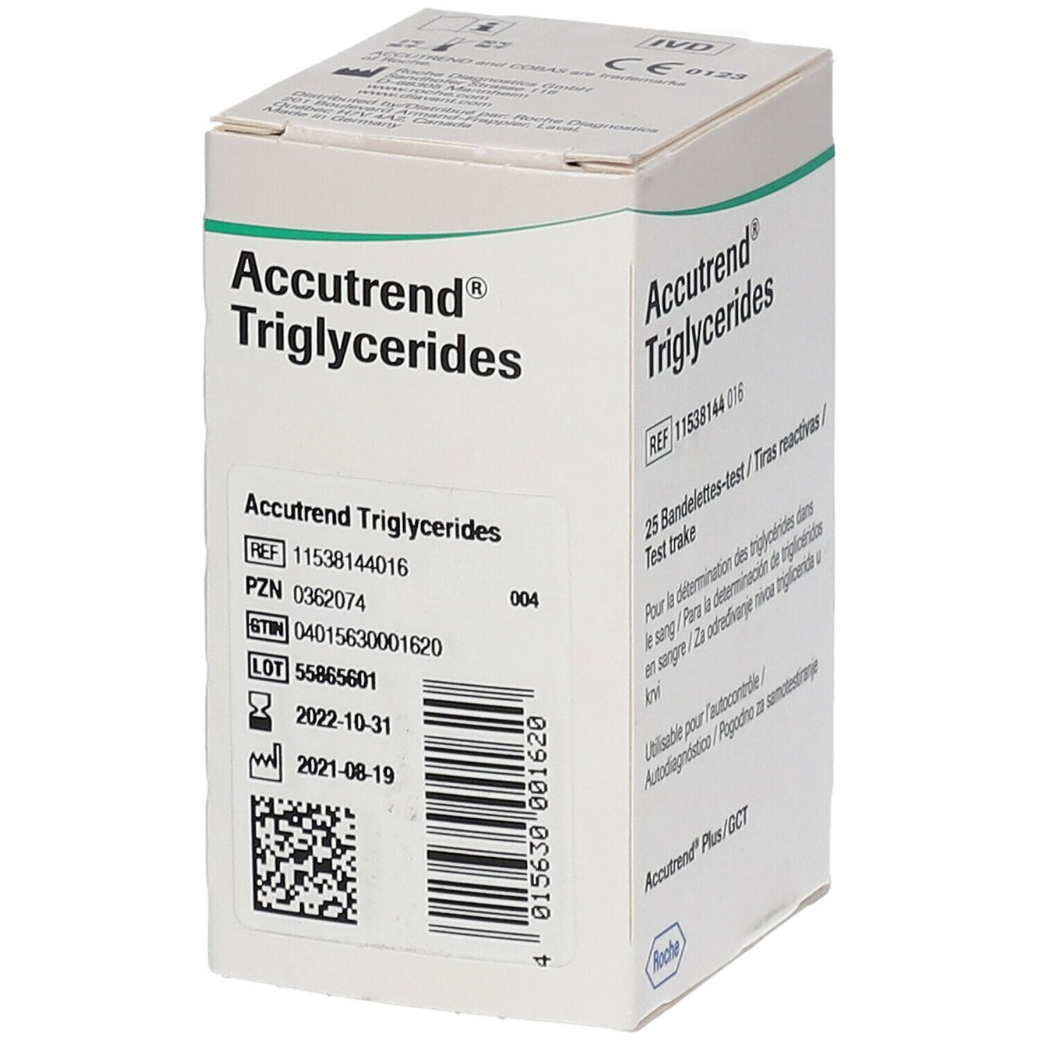 Bandelettes réactives Roche Accutrend Triglycerides 25 pc(s) - Redcare ...