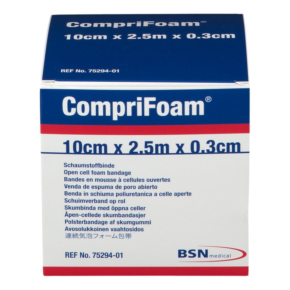 Comprifoam Pansement En Mousse 10 cm x 2,5 m x 0,3 cm 1 pc(s) - Redcare ...