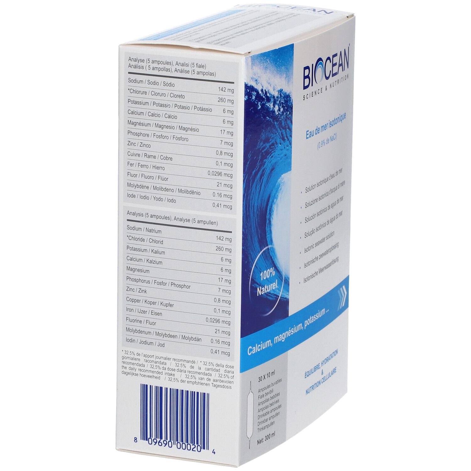BiOcean® Isotonic Eau de Mer Hypertonique 30x10 ml - Redcare Pharmacie