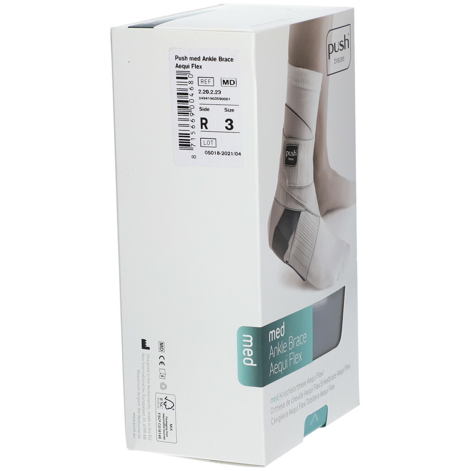 Push Orthèse de Cheville Med Aequi Flex Droite 34-40cm T3 1 pc(s ...