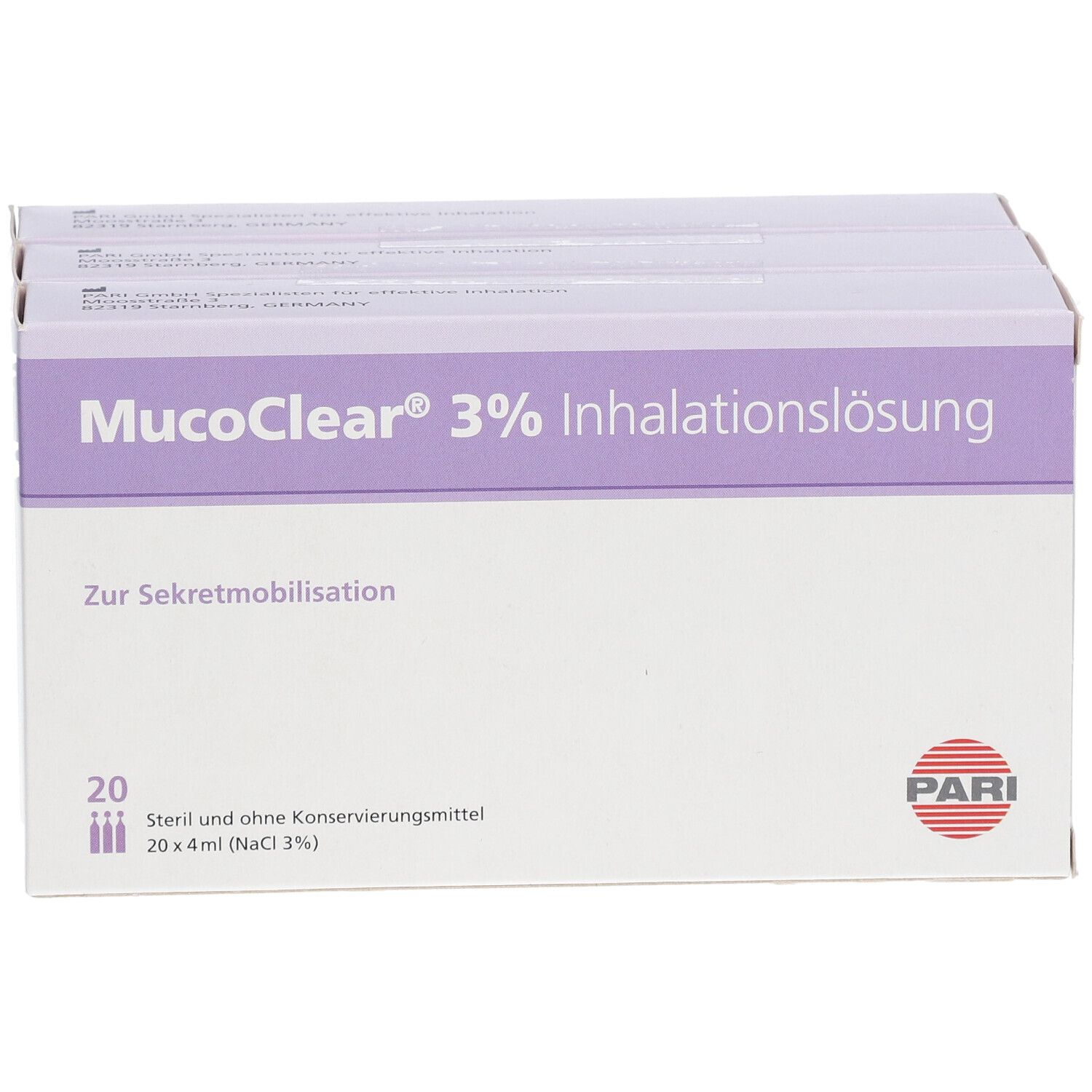 Mucoclear® 3% 3x20 pc(s) - Redcare Pharmacie