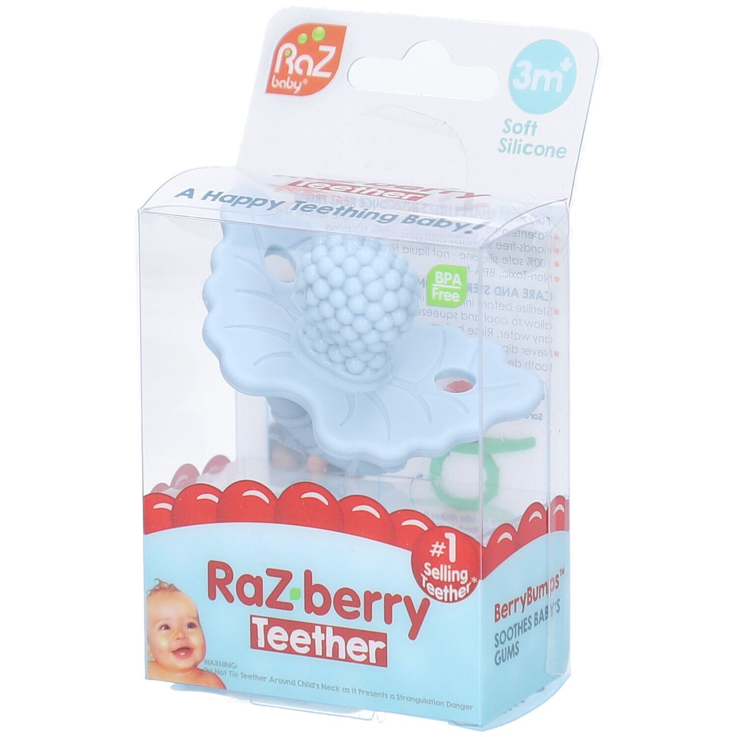 Raz Baby® RaZ-Berry Anneau de dentition Bleu 1 pc(s) - Redcare Pharmacie