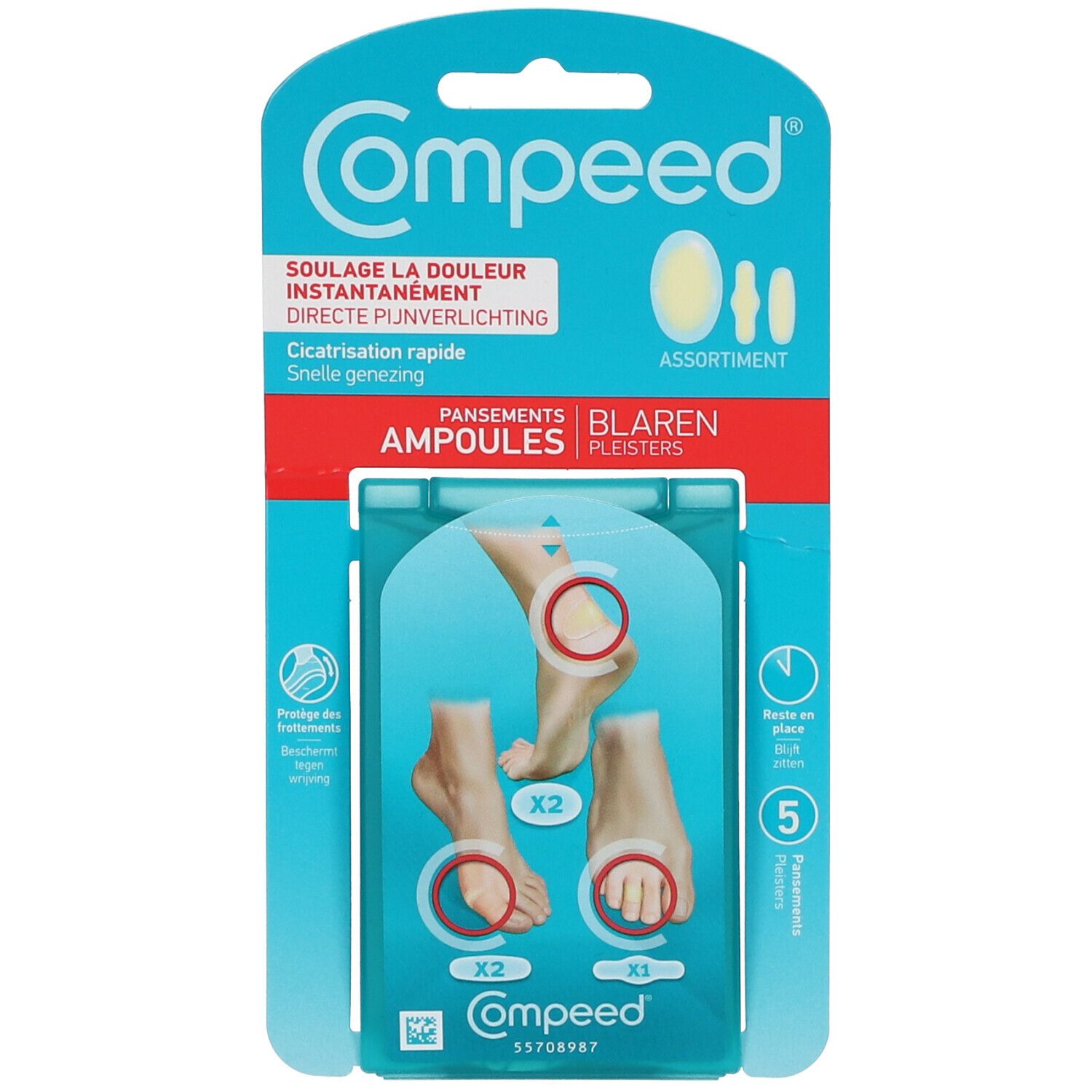 Compeed® - Assortiment Pansements Ampoules x5 1 pc(s) - Redcare Pharmacie