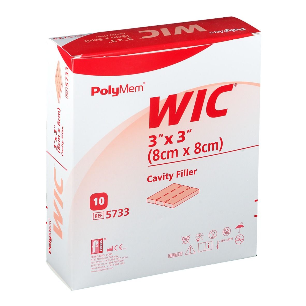 PolyMem® WIC Pansements de remplissage 8 x 8 cm 10 pc(s) - Redcare ...