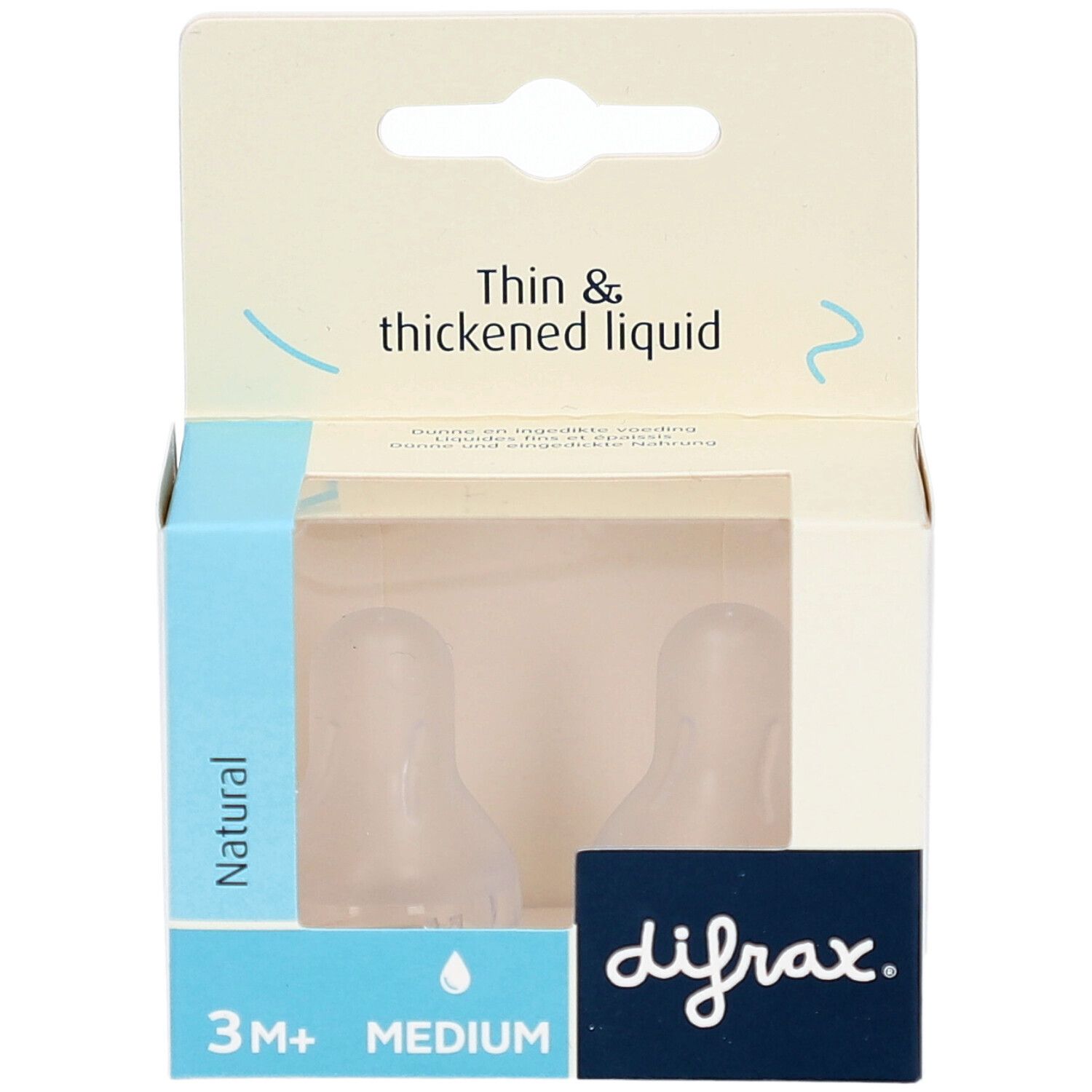 Difrax® Tétine Natural Medium 2 pc(s) - Redcare Pharmacie