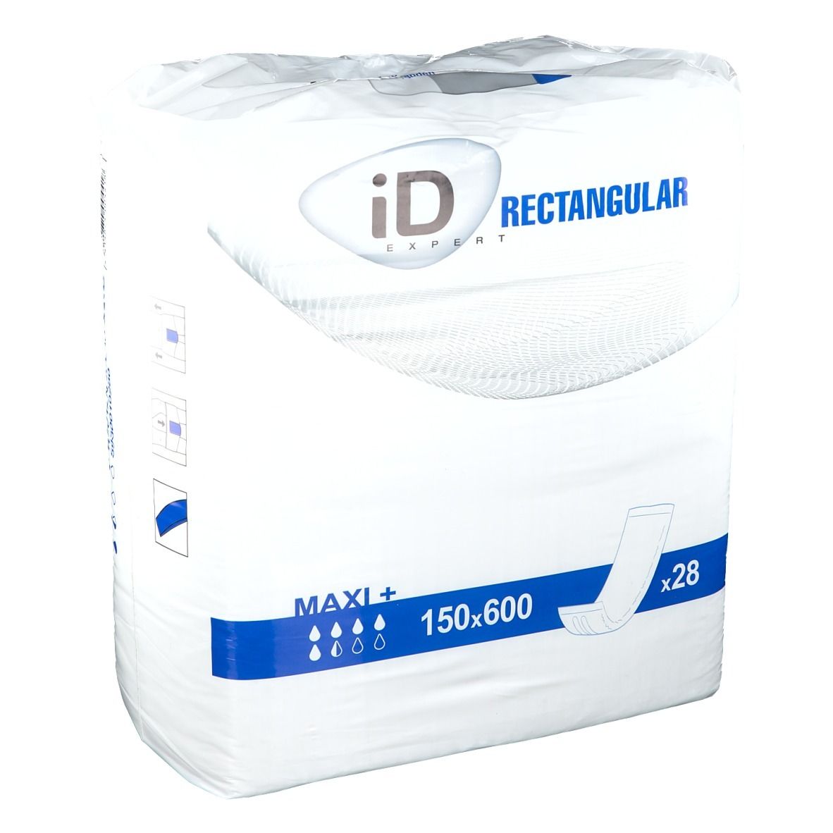 iD Expert Rectangular Maxi Plus 150 x 600 PE 28 pc(s) - Redcare Pharmacie