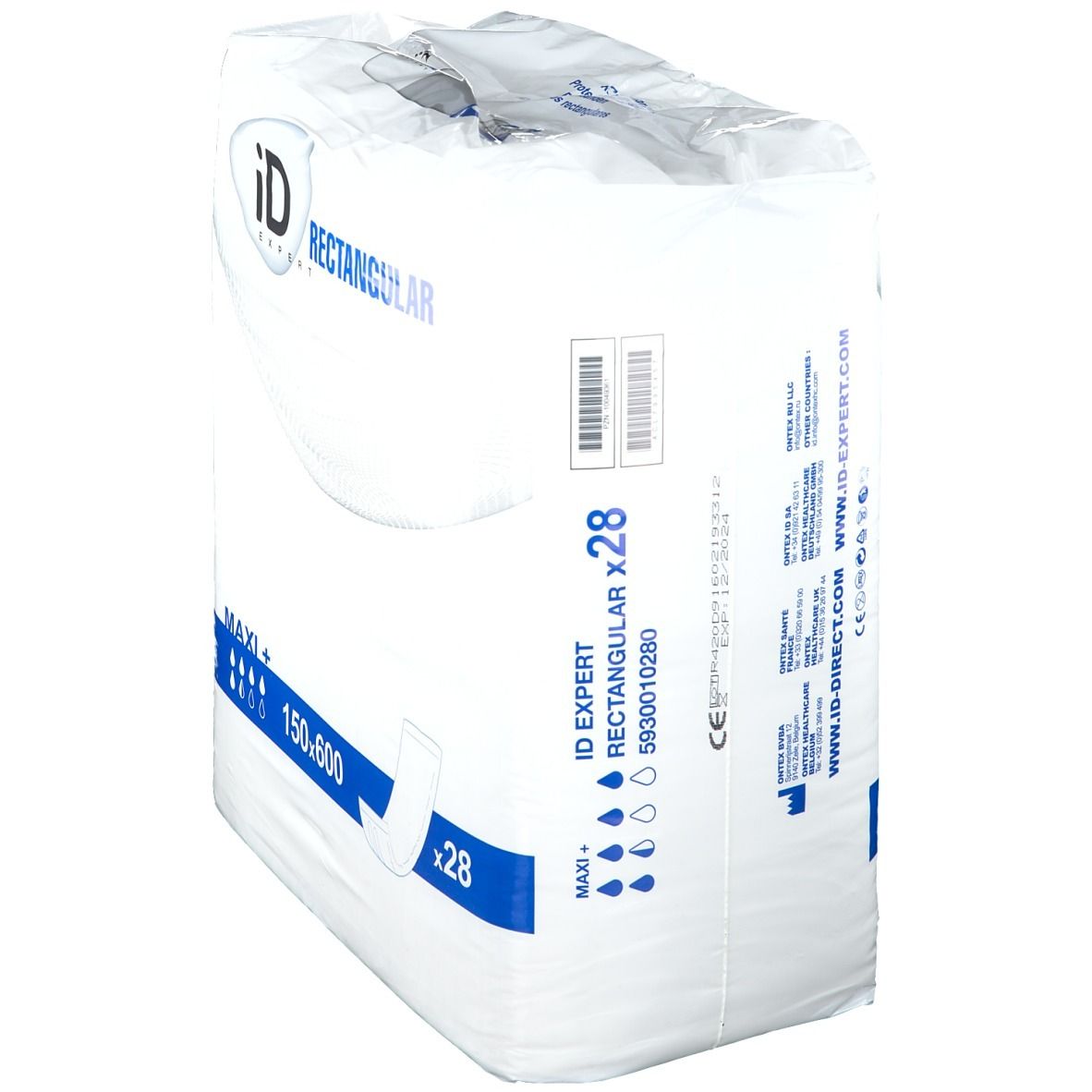 iD Expert Rectangular Maxi Plus 150 x 600 PE 28 pc(s) - Redcare Pharmacie