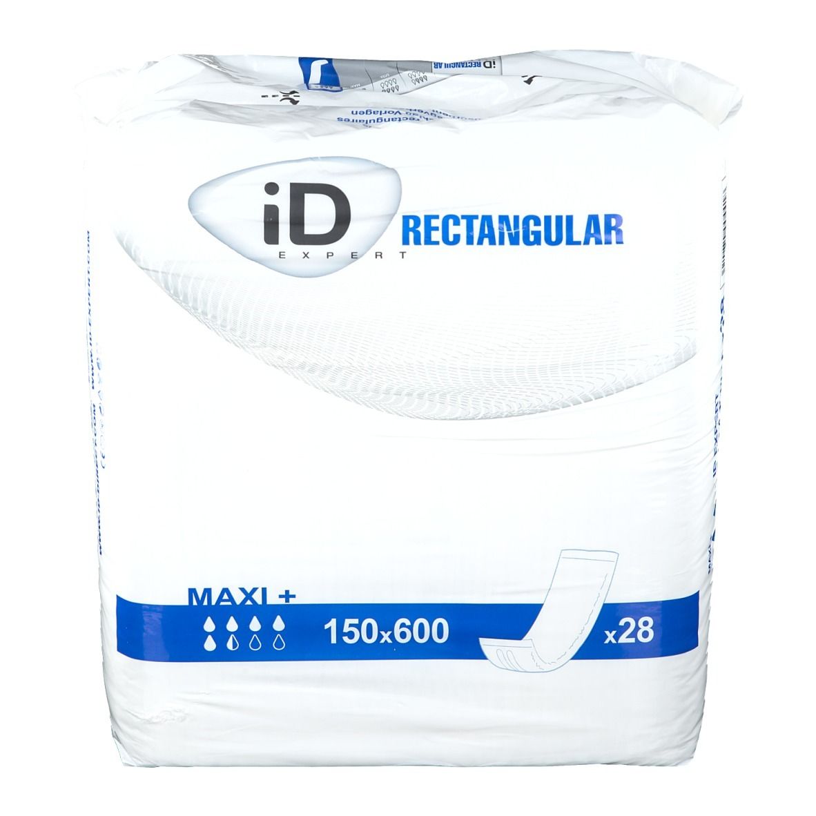 iD Expert Rectangular Maxi Plus 150 x 600 PE 28 pc(s) - Redcare Pharmacie