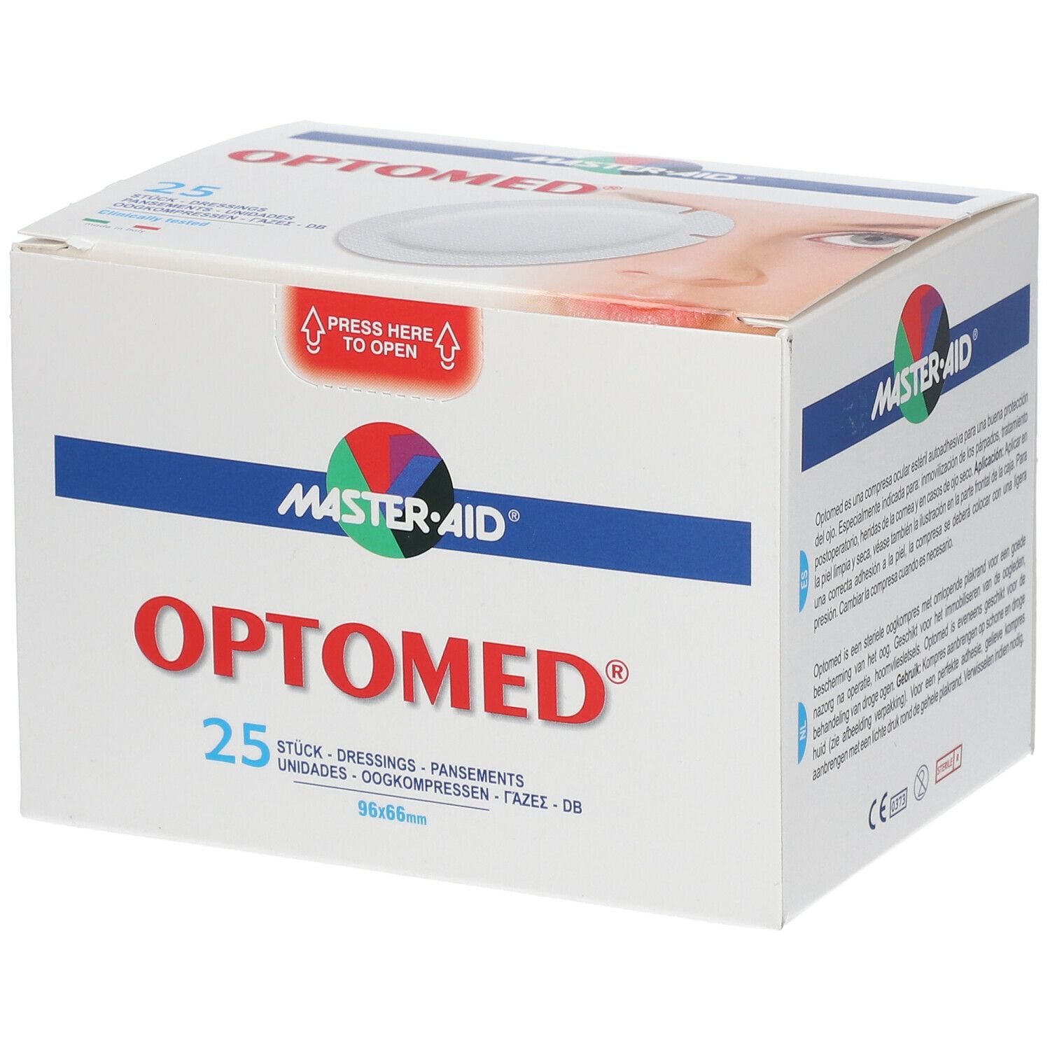 Optomed Eye Pad ADH Sans Latex 96x66mm* 25 pc(s) - Redcare Pharmacie