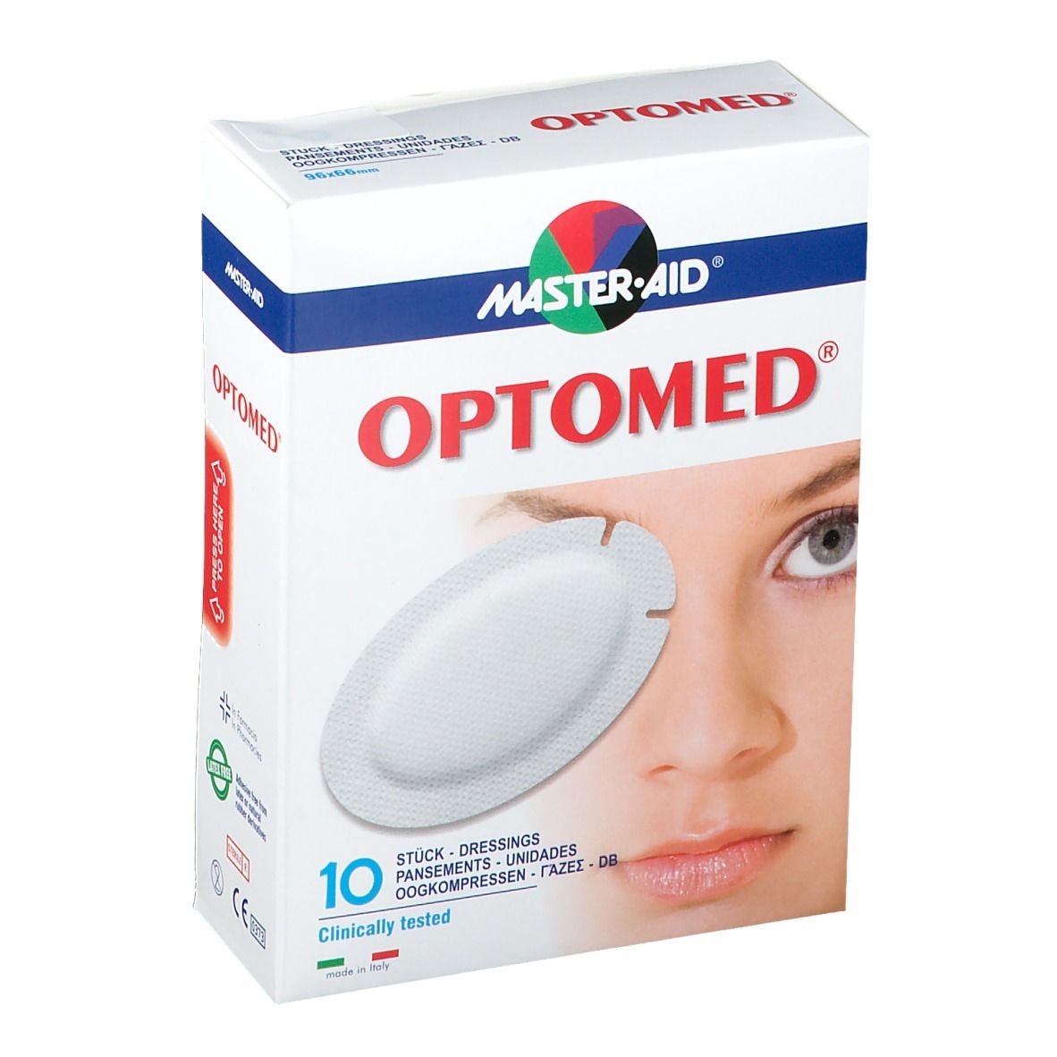 Optomed Eye Pad ADH Sans Latex 96x66mm 10 pc(s) - Redcare Pharmacie