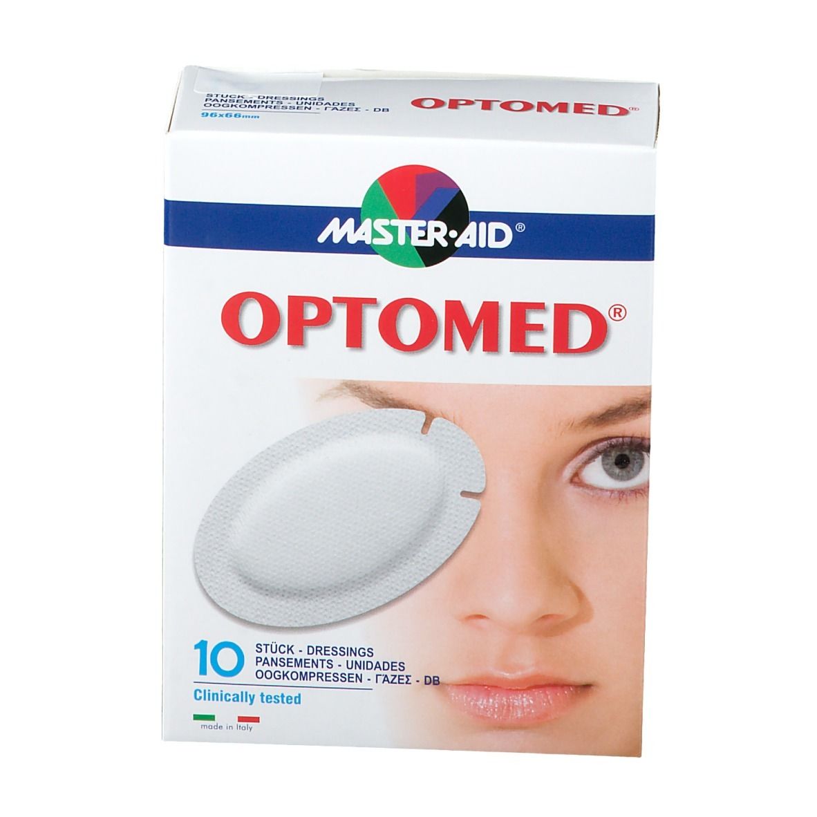Optomed Eye Pad ADH Sans Latex 96x66mm 10 pc(s) - Redcare Pharmacie
