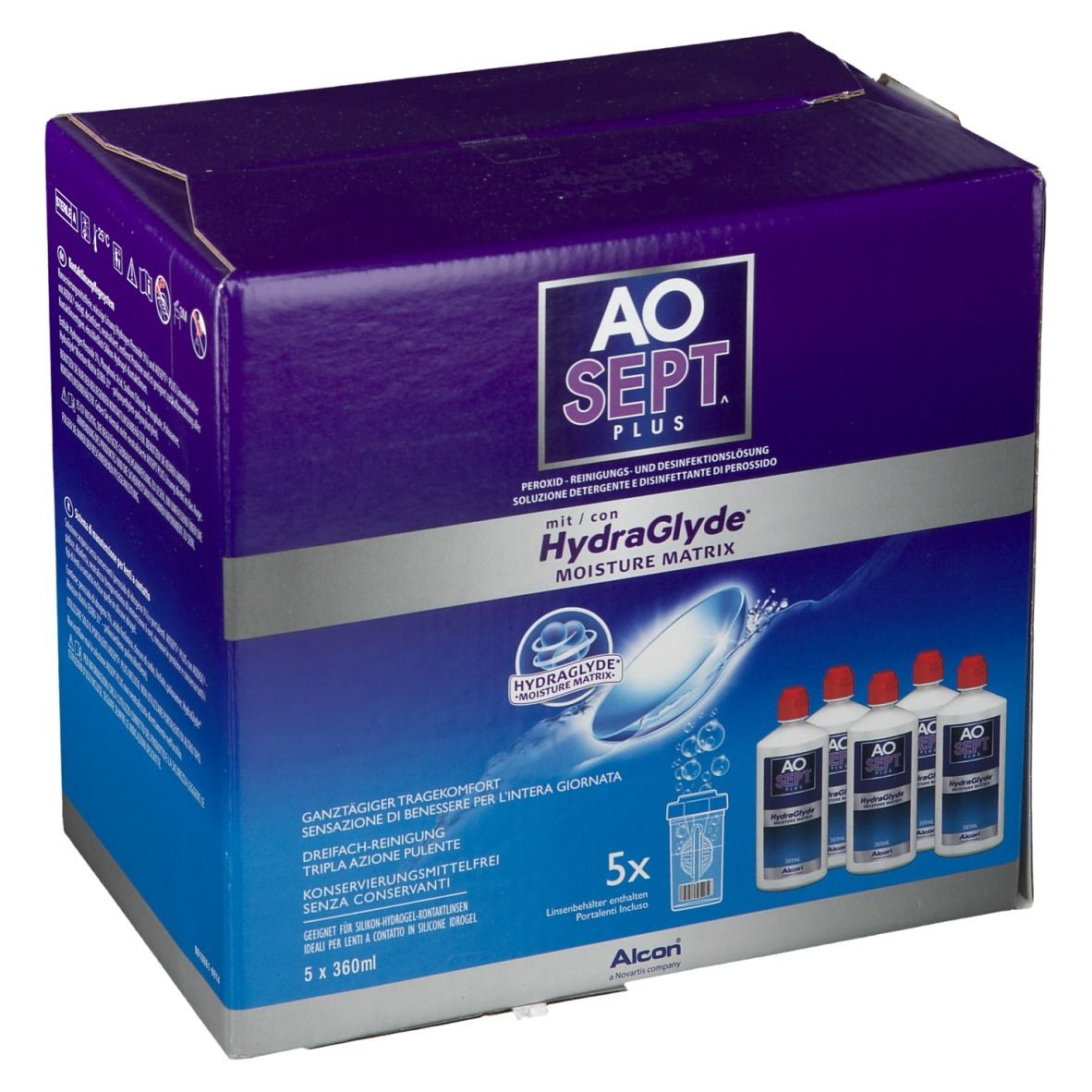 AOSEPT® Plus Hydraglyde 5x360 ml - Redcare Pharmacie