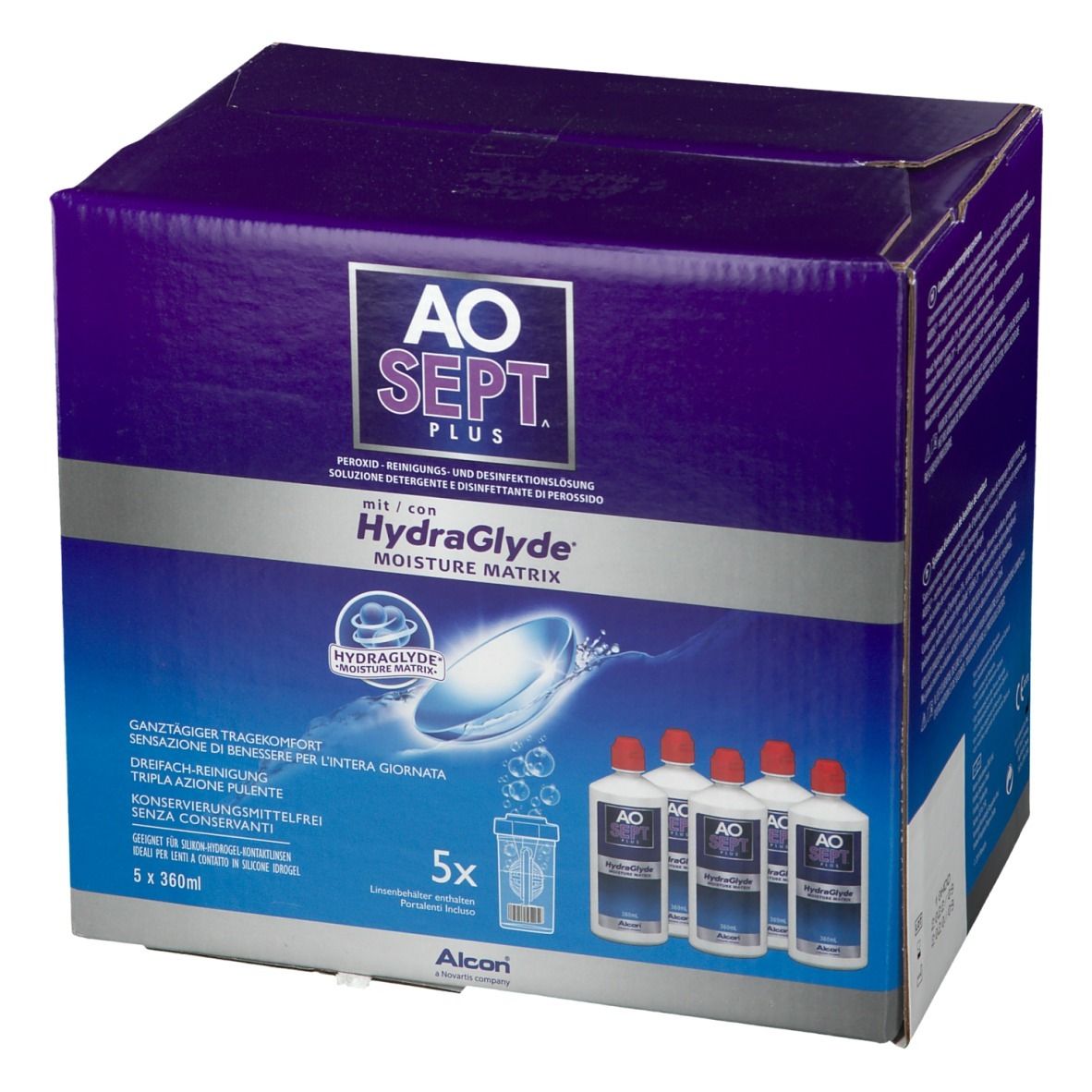 AOSEPT® Plus Hydraglyde 5x360 ml - Redcare Pharmacie