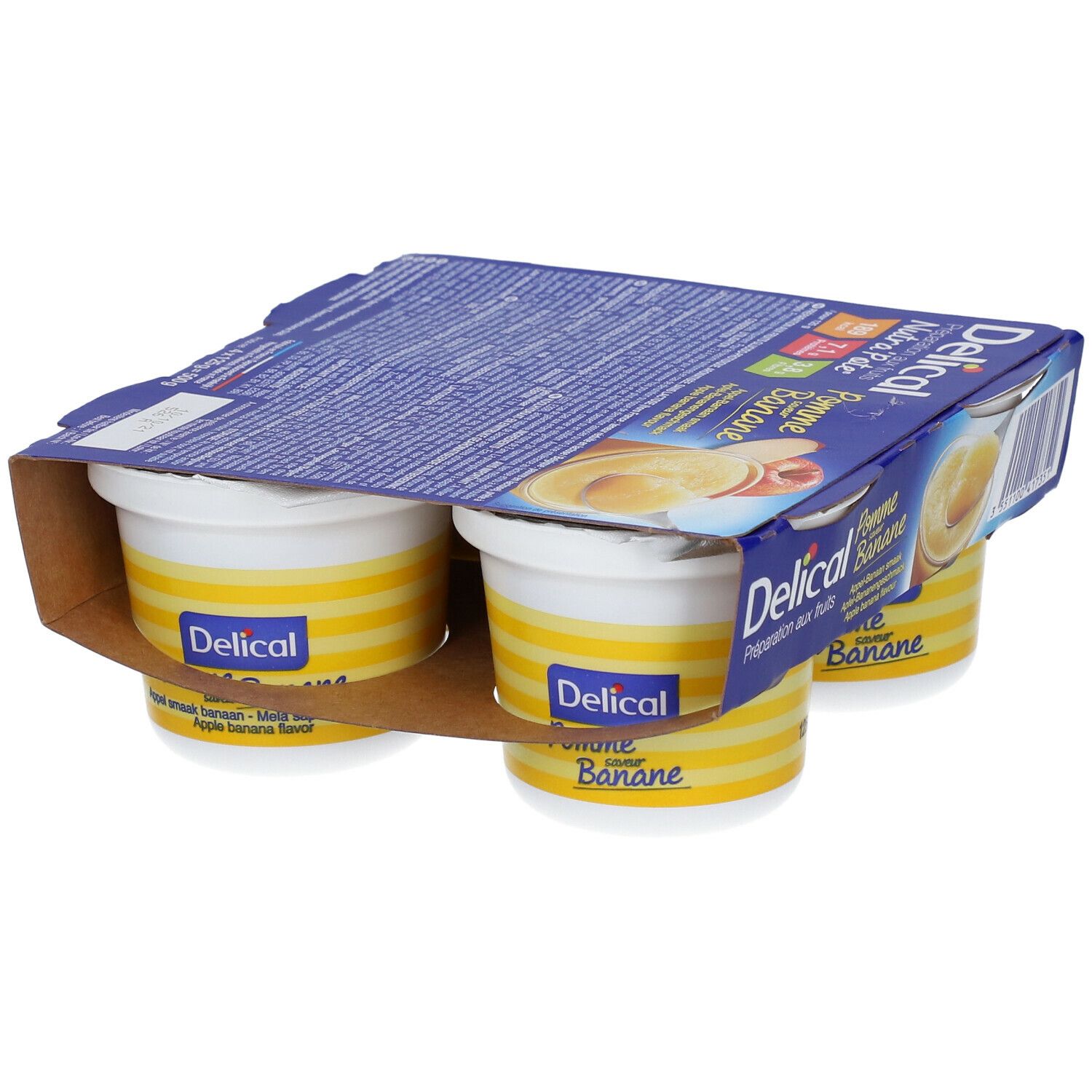 Delical Nutra'Pote Pomme-banane 4x125 g - Redcare Pharmacie
