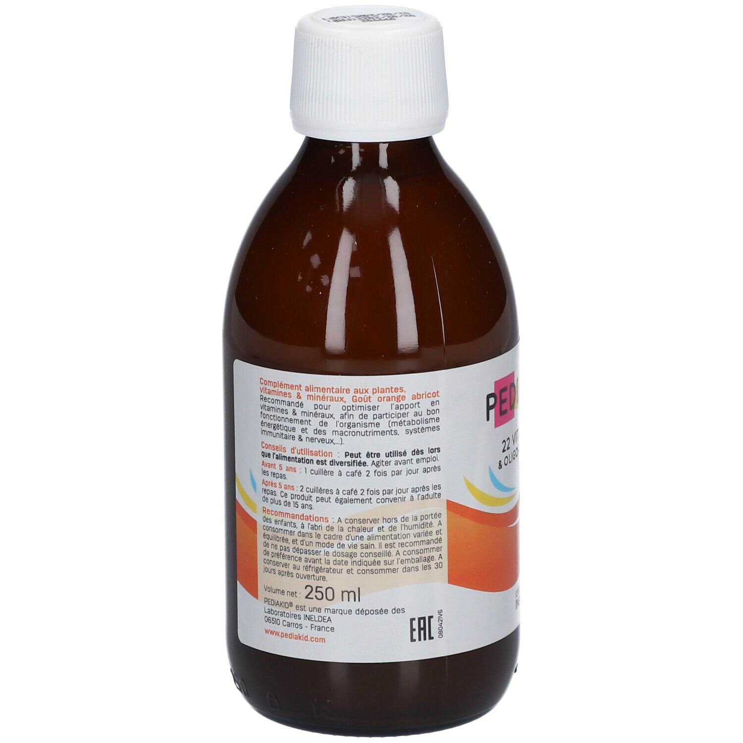PEDIAKID Sirop 22 Vitamines & Oligo-Éléments 250 ml - Redcare Pharmacie