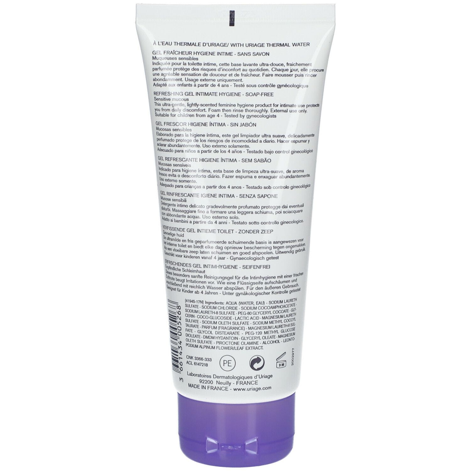 URIAGE GYN-PHY Gel Fraîcheur Hygiène Intime 200 ml - Redcare Pharmacie